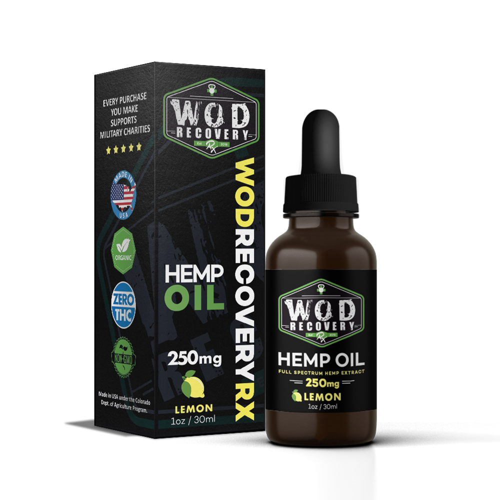 250mg Hemp-Derived CBD Oil Lemon Flavor